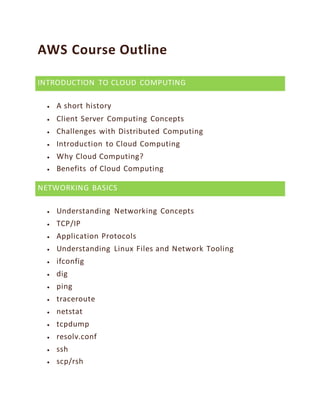 Amazon Web Services (AWS) Online Training | DOCX