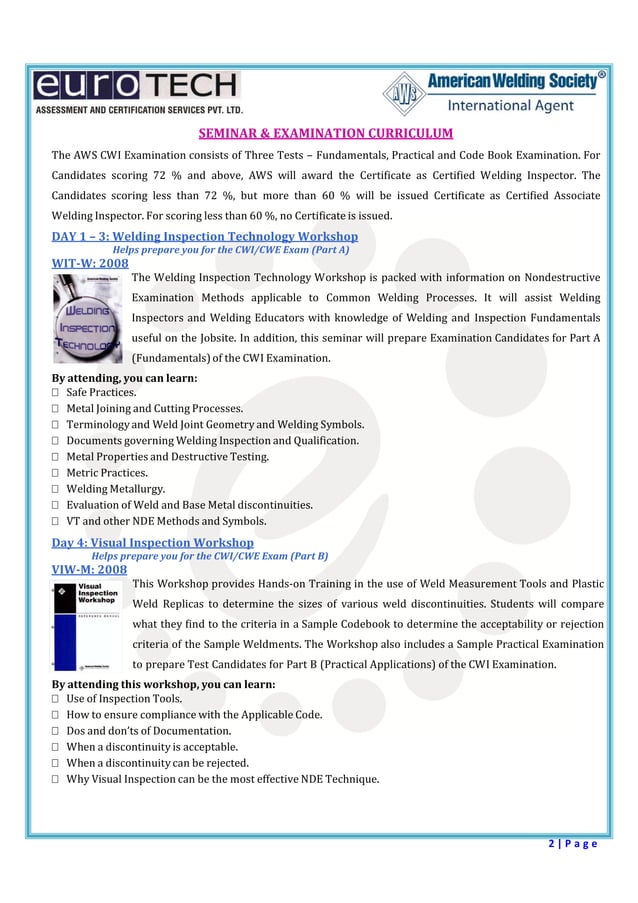 AWS CWI Training Program Brochure | PDF