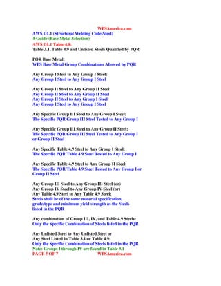 Aws d1.1 guides | PDF