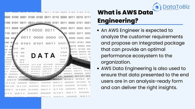 AWS Data Engineering Guide: Everything you need to know - By DataToBiz | PDF