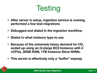AWS Data Migration case study: from tapes to Glacier | PDF