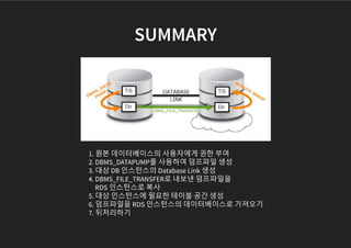 Oracle RDS Data pump | PPT