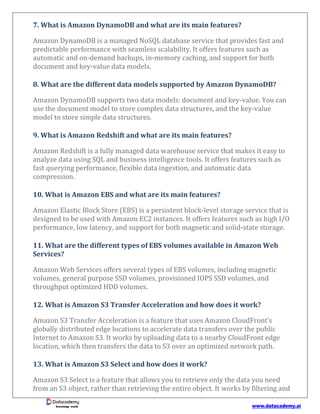 AWS data storage Amazon S3, Amazon RDS.pdf