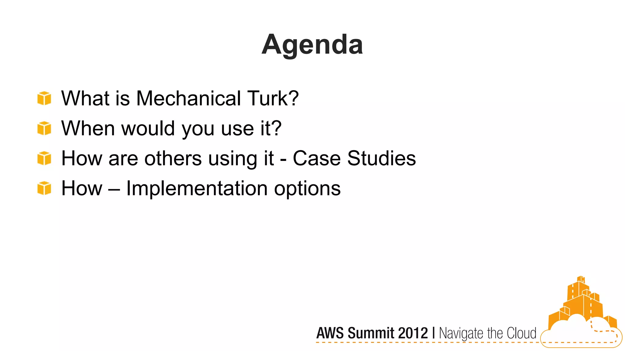 Amazon Mechanical Turk Overview | PPTX | Search | Internet