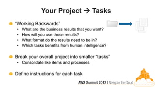 Amazon Mechanical Turk Overview | PPTX | Search | Internet