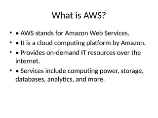 AWS_Detailed_Topics_Presentation.pptx. _ | PPT