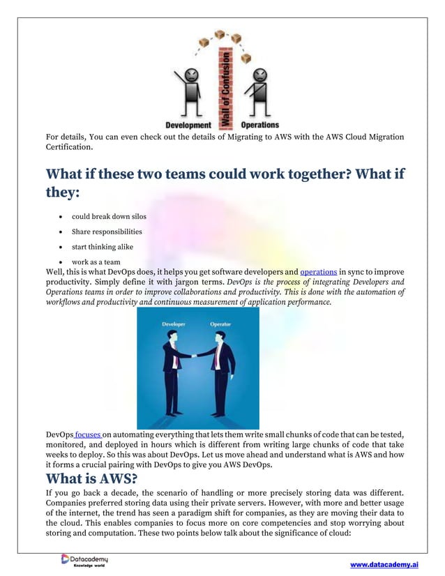 AWS DevOps: Introduction to DevOps on AWS | PDF