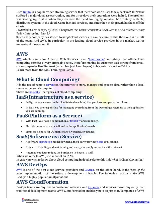 AWS DevOps: Introduction to DevOps on AWS | PDF