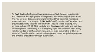 AWS Devops Professional. pptx | PPTX | Cloud Computing | Internet