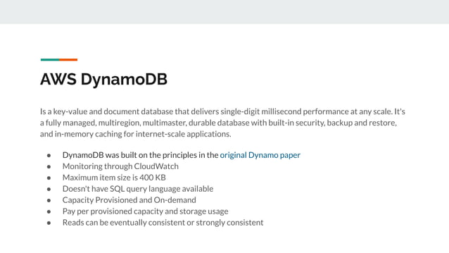 AWS DynamoDB | PDF | Databases | Computer Software and Applications