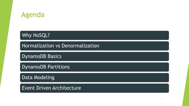Deep Dive Into Aws Dynamodb Pptx Databases Computer Software And Applications