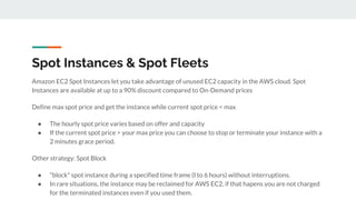 Aws ec2 - hibernate and spot instance | PPTX