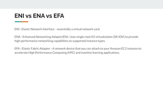 Aws EC2 ENI, ENA, EFA | PPT