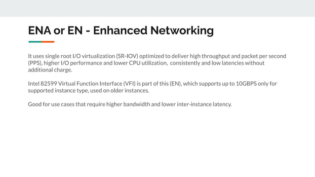 Aws EC2 ENI, ENA, EFA | PPT