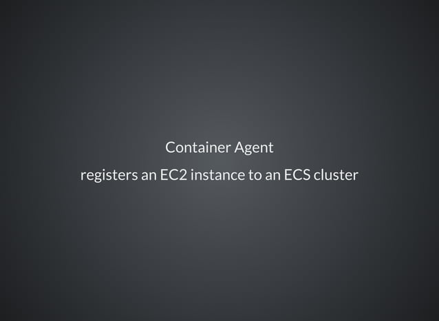 Amazon Web Services EC2 Container Service (ECS) | PPT