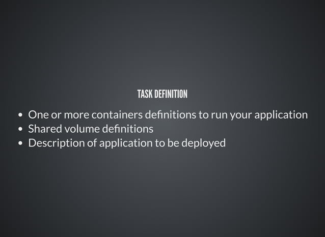 Amazon Web Services EC2 Container Service (ECS) | PPT