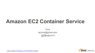 AWS Elastic Container Service - DockerHN | PPT