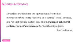 AWS Serverless Event-driven Architecture - in lastminute.com meetup | PPT