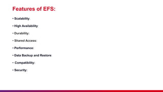 Introduction to AWS EFS and FSx Presentation | PPTX