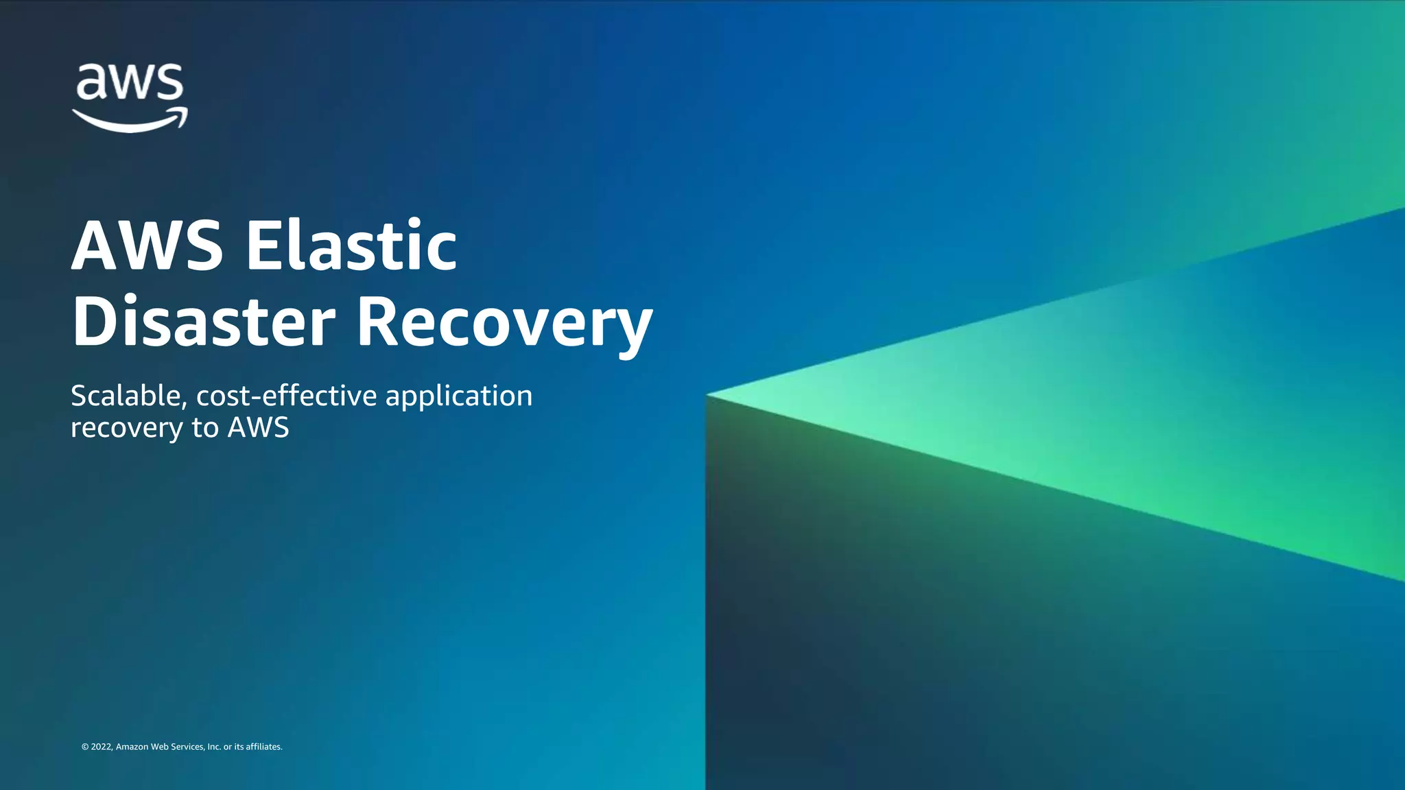 Aws Elastic Disaster Recovery Aws Drs First Call Deckpptx