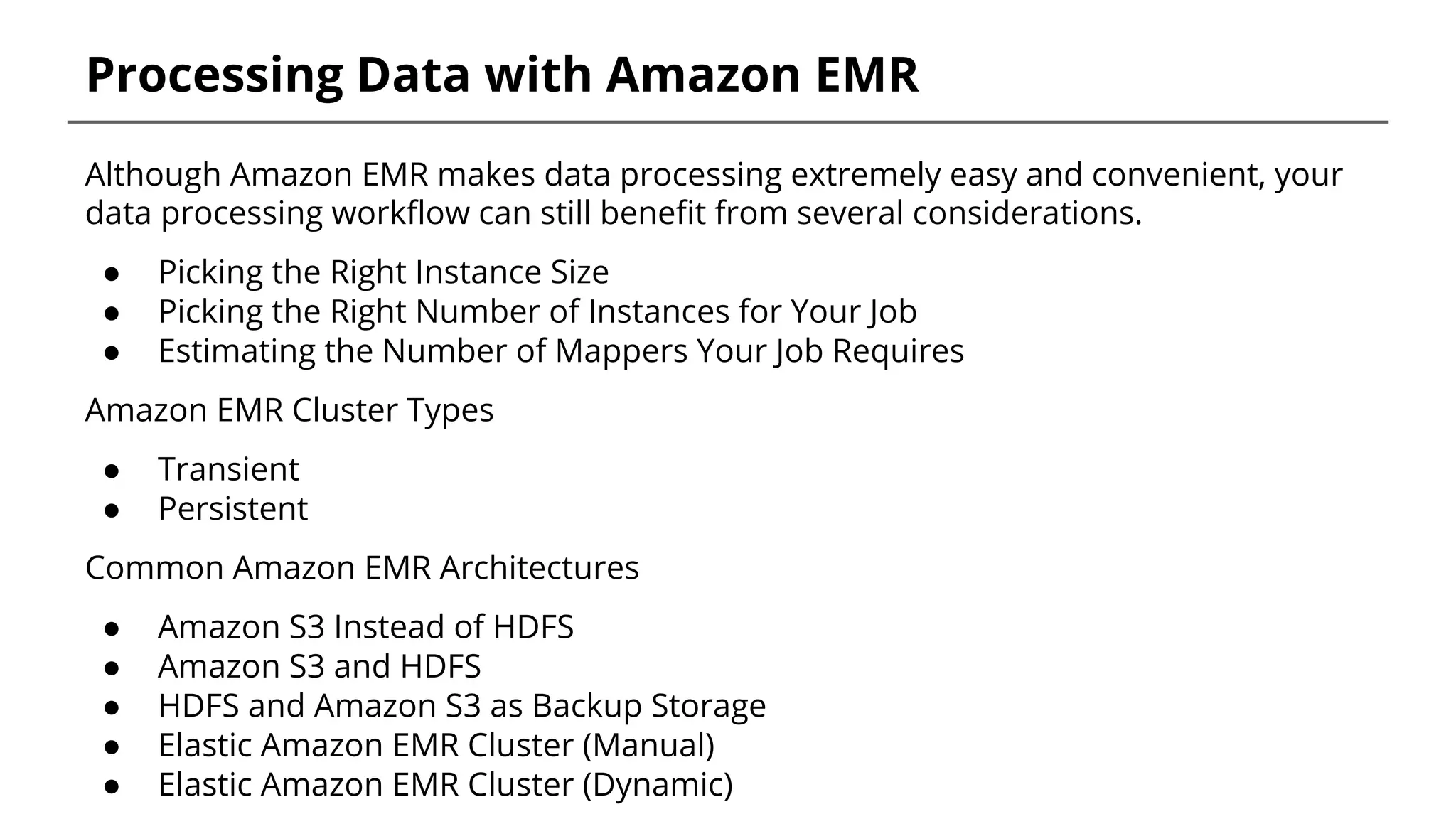 Aws Emr Elastic Map Reduce Explained Ppt 