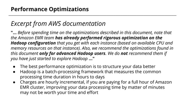AWS EMR (Elastic Map Reduce) explained | PPT