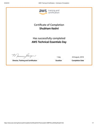 Aws essentials day | PDF