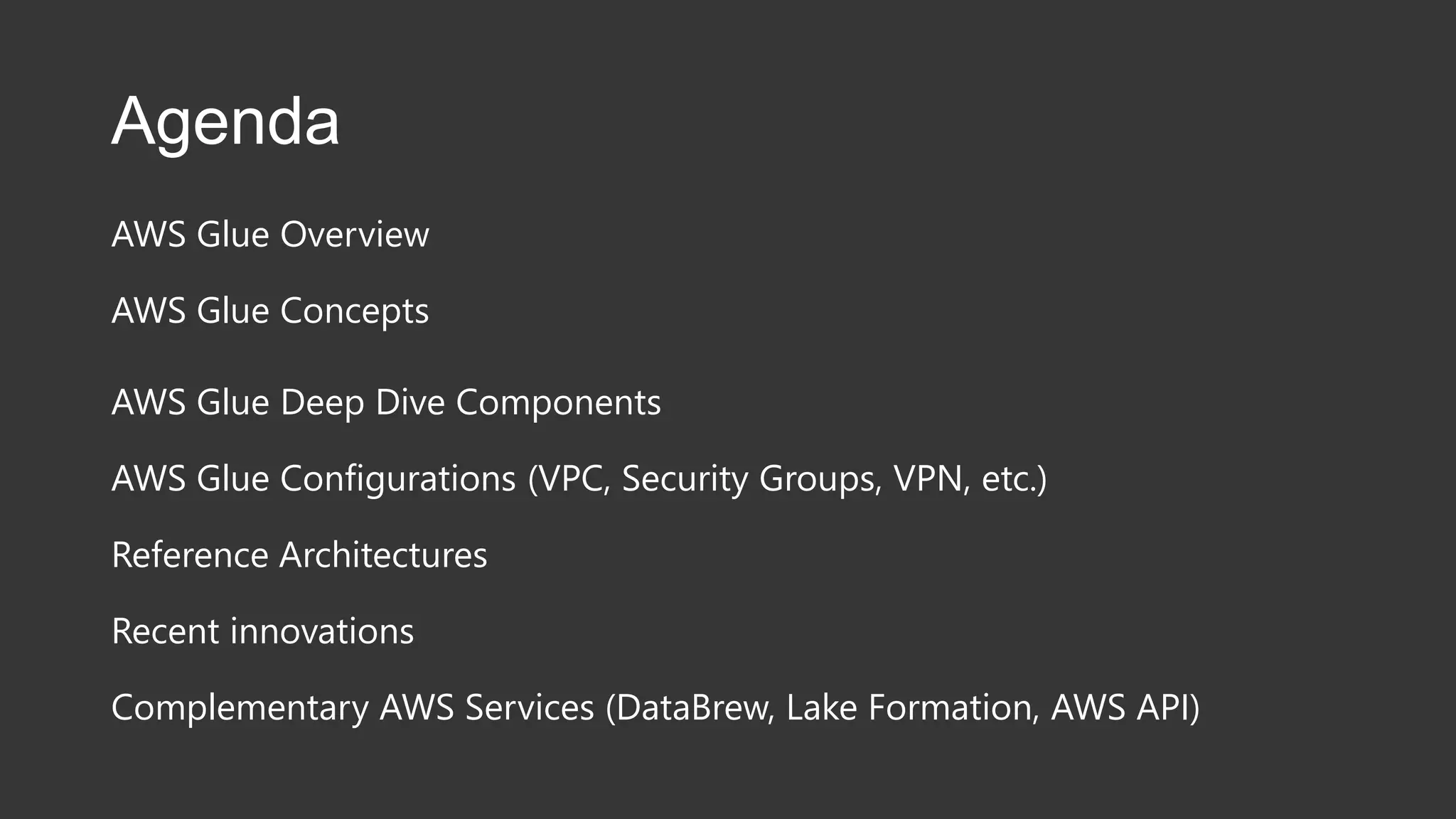 AWS glue technical enablement training | PDF