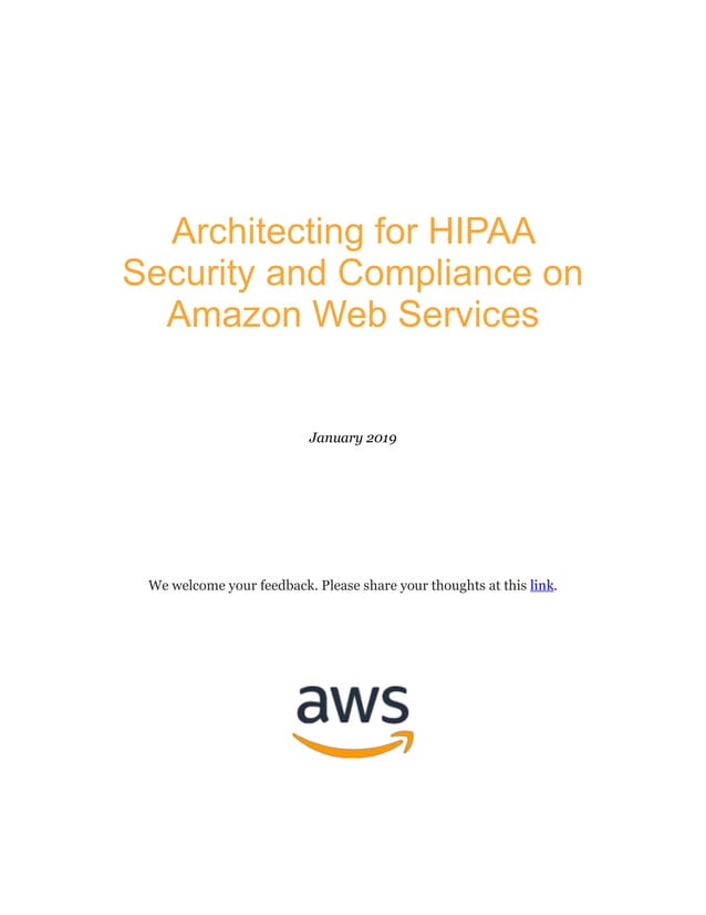 Aws hipaa compliance_whitepaper | PDF