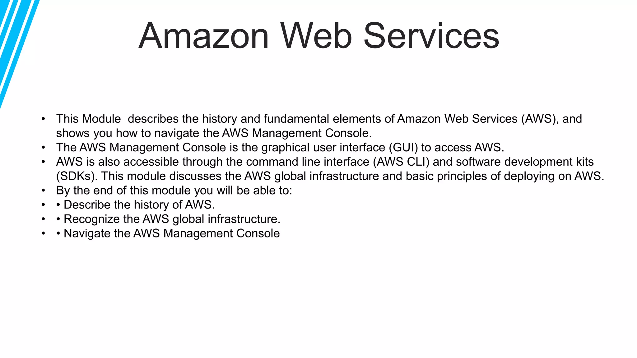Amazon Web Services Cloud History | PPTX