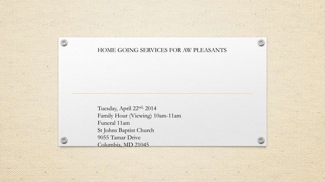 Aw's homegoing | PPTX | Funeral | Personal Celebrations & Life Events