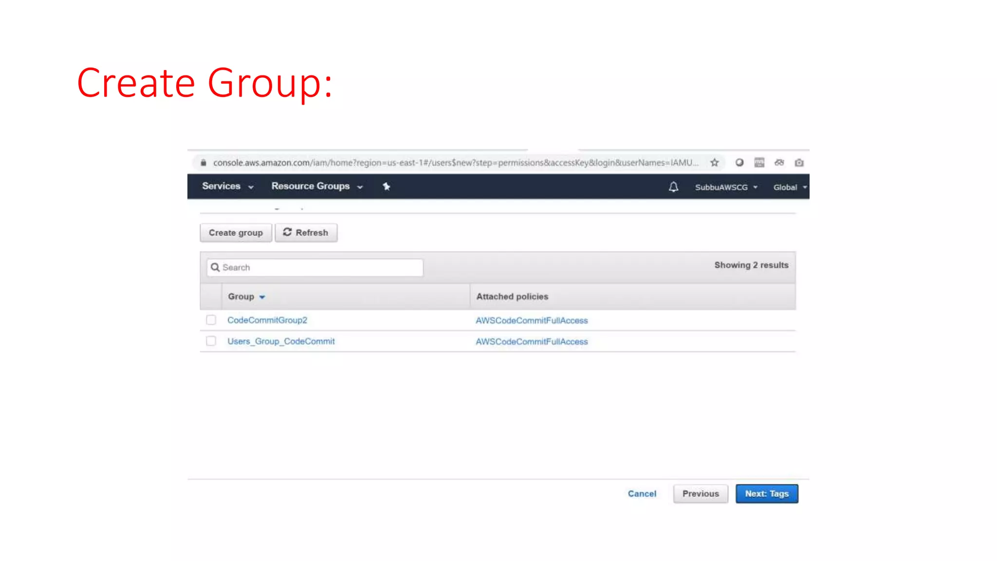 AWS IAM User Setup for CodeCommit | PPT