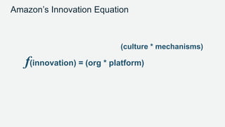 AWS Innovation formula - org platfrom culture mechanisms | PPTX