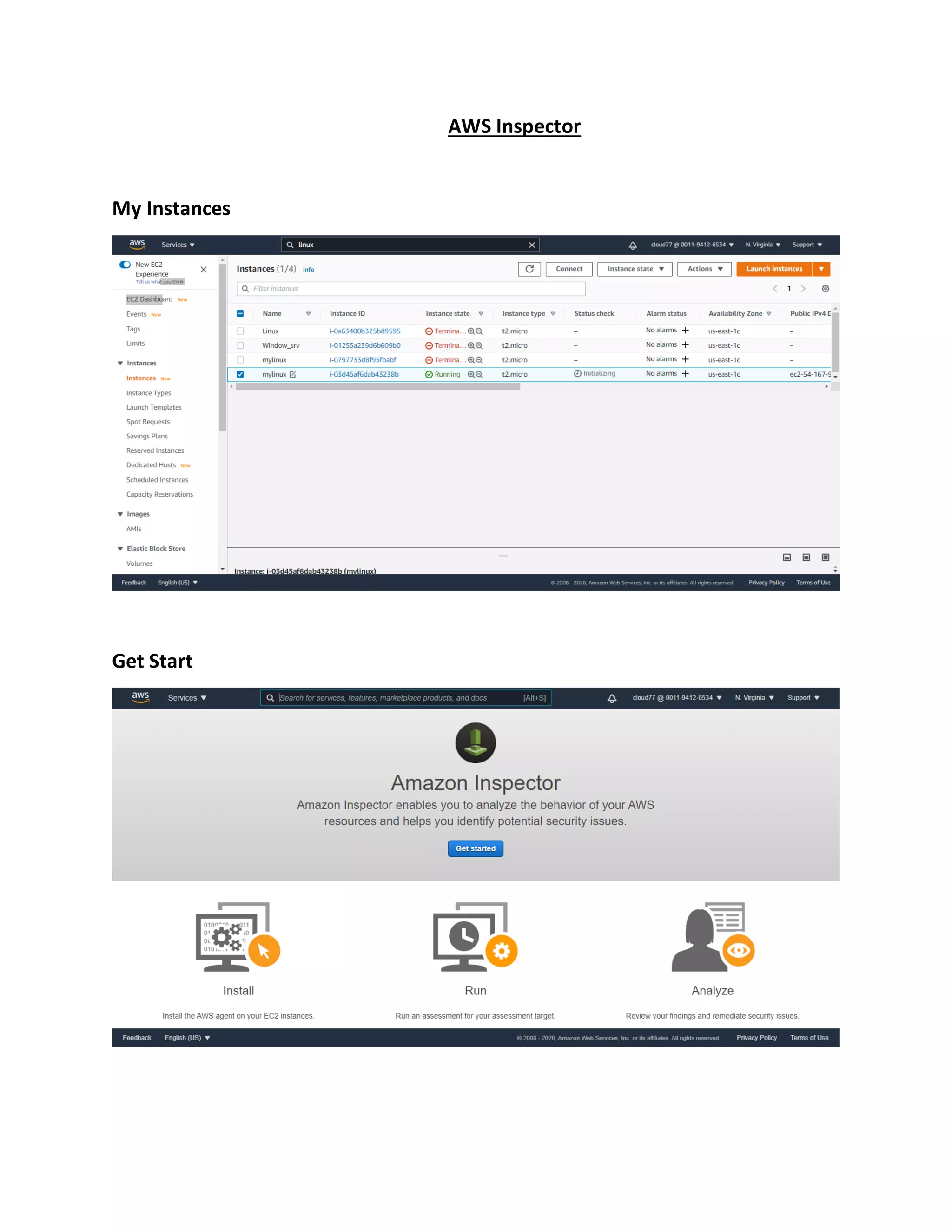 Aws Inspector for Cloud Security | PDF