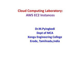 Creation of AWS Instance in Cloud Platform | PPT