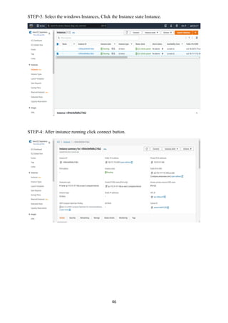 Creation of AWS Instance in Cloud Platform | PPT