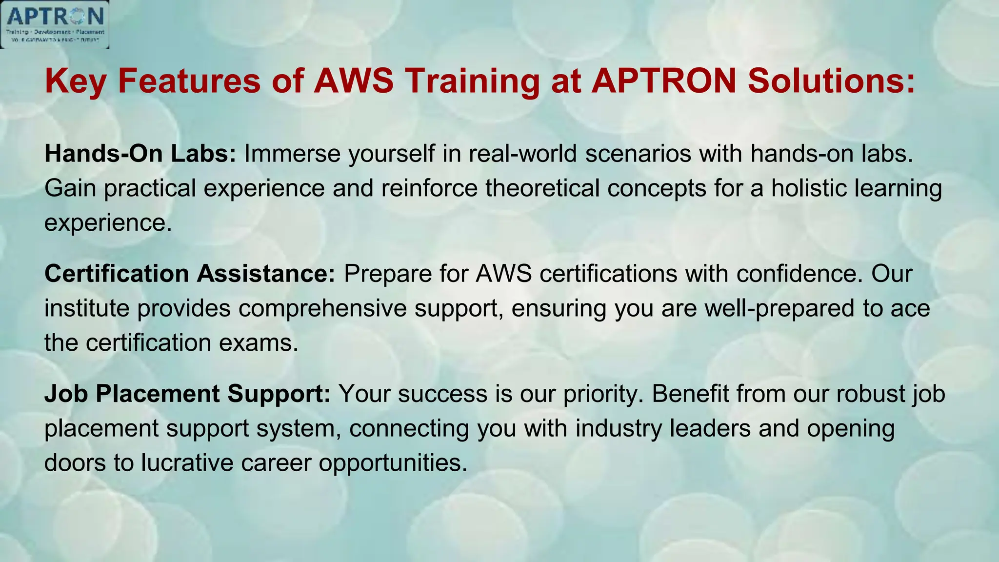 AWS Institute in Noida. pptx | PPTX