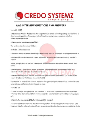 Aws interview questions and answers | PDF