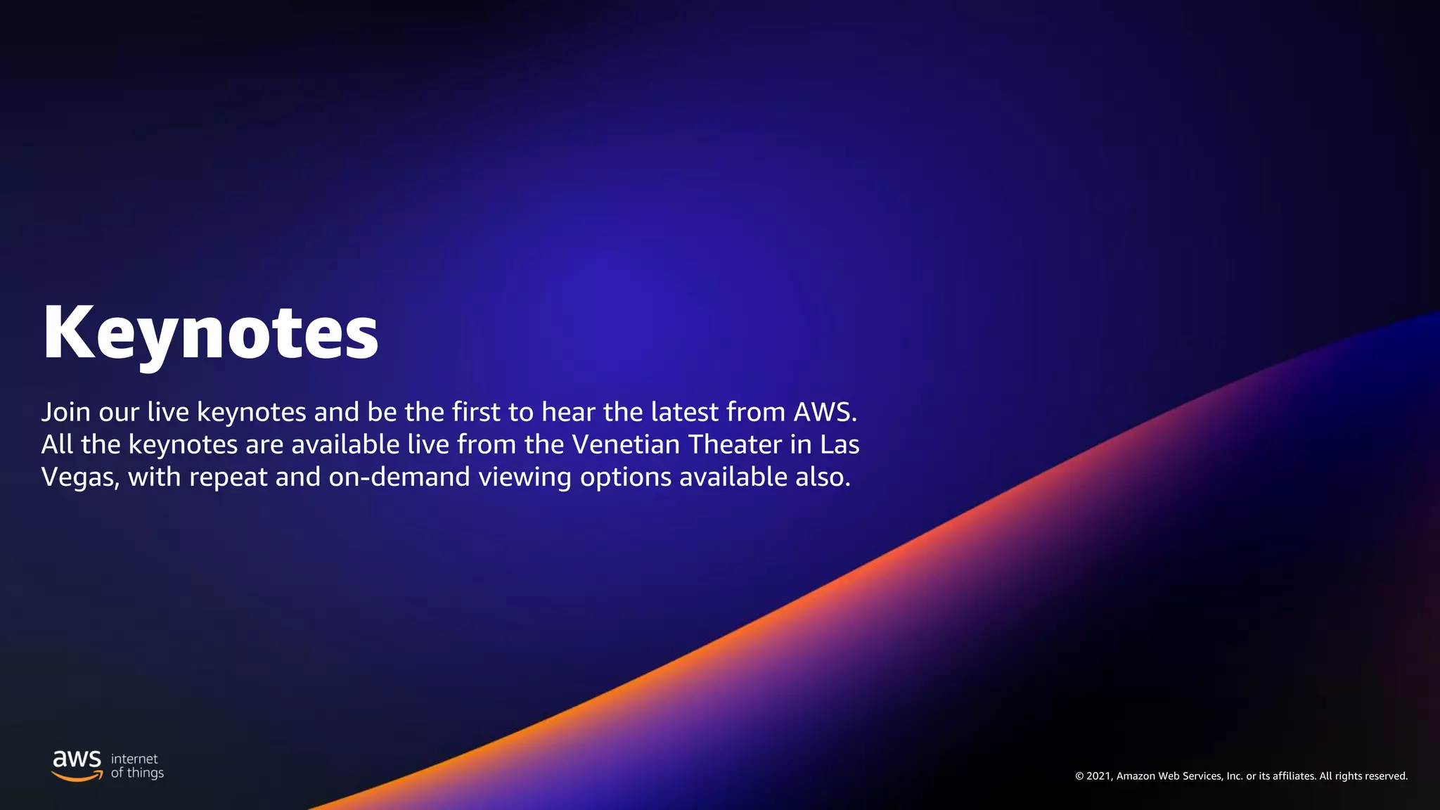 Aws IoT and robotics reinvent attendee guide 2021 | PPT