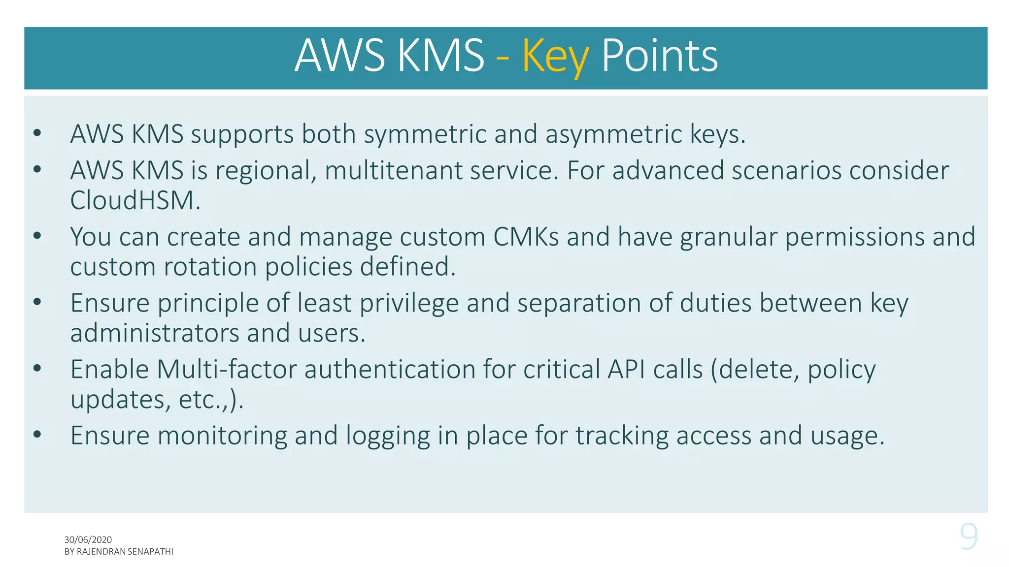 Aws kms in 10 minutes | PDF