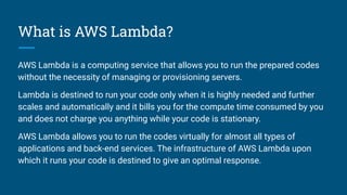 What is AWS lambda? | PDF