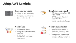 Getting started with AWS Lambda and the Serverless Cloud | PPT