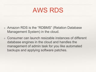 Aws lambda and accesing AWS RDS - Clouddictive | PPTX