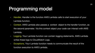 AWS Lambda Features and Uses | PPT
