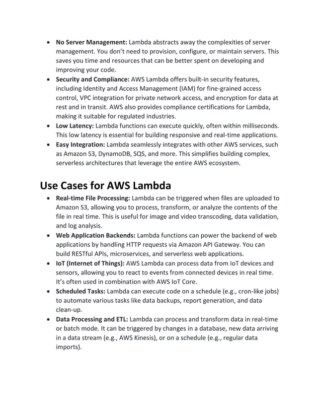 AWS Lambda Functions A Comprehensive Guide | PDF