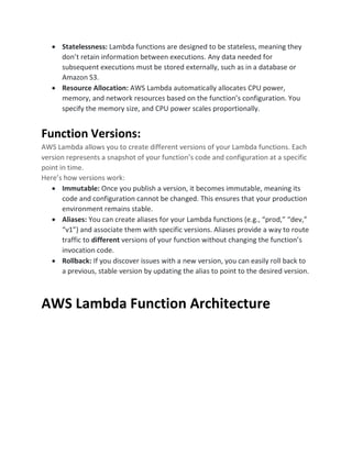 AWS Lambda Functions A Comprehensive Guide | PDF