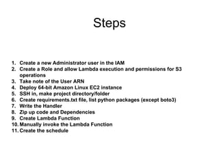 Schedule File Transfer from SFTP to S3 with AWS Lambda | PPT