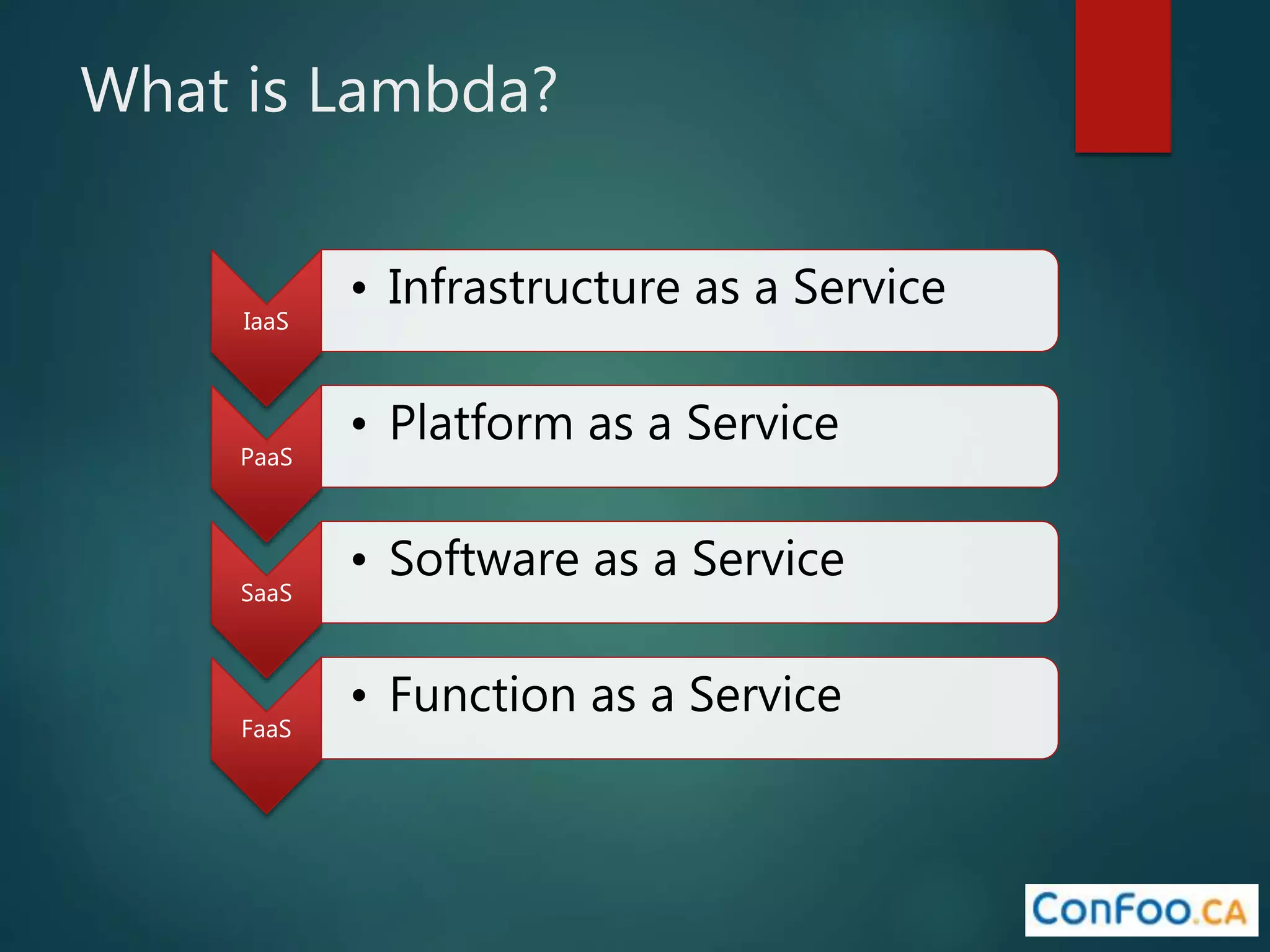 Containerless in the Cloud with AWS Lambda | PPT
