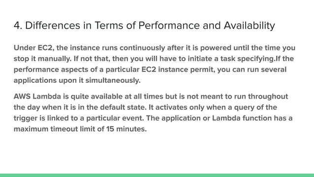 Detailed Analysis of AWS Lambda vs EC2 | PPT