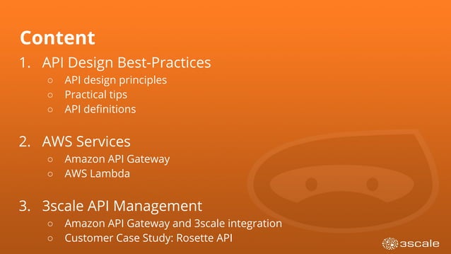 API workshop by AWS and 3scale | PPT